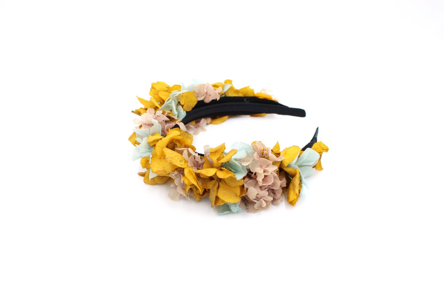 tocado Amatiel flores preservadas